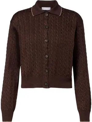 BRUNELLO CUCINELLI Brunello Cucinelli Cotton-Blend Cardigan With Metallic Fibres
