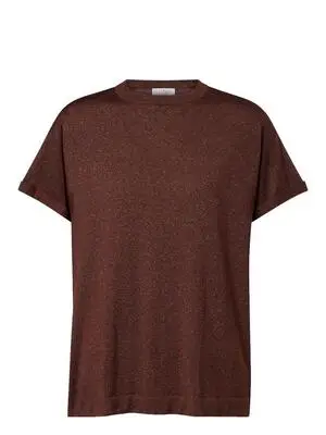 Brunello Cucinelli Cashmere And Silk-blend Lame Sweater - Brown