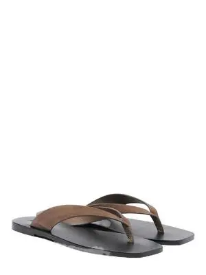 A.emery A.Emery Kinto Suede Thong Sandals Beige