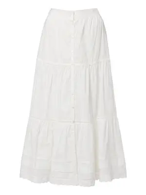 Poupette St Barth Ines Midi Skirt - White