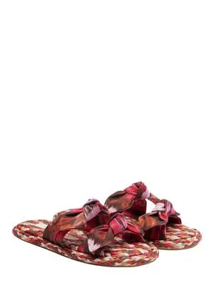 Zimmermann Zimmermann Carousel Printed Espadrille Slides Pink