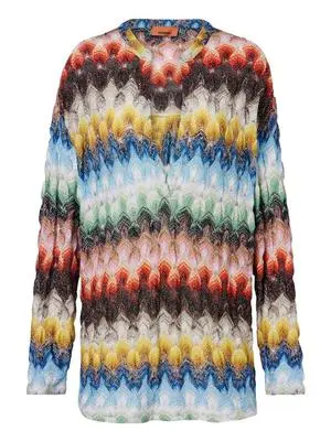 MISSONI Missoni Metallic Knit Blouse