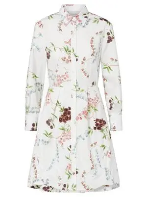 Erdem Floral Cotton Poplin Shirt Dress - Multicoloured