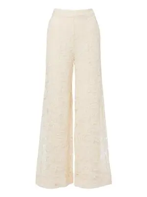 Zimmermann Carousel Lace Wide-leg Trousers - White