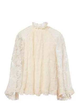 Zimmermann Carousel Ruffled Lace Blouse - White