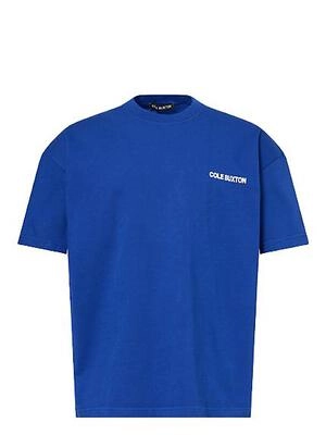 COLE BUXTON Sportswear Logo-print Cotton-jersey T-shirt - Cobalt Blue