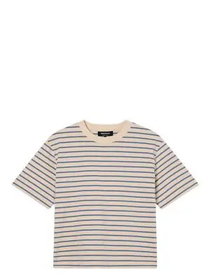 Whistles Striped Cotton T-shirt - Multi-coloured