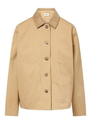 Khaite KHAITE Wyatt Cotton-Garbadine Jacket Wheat