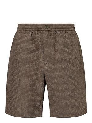 Emporio Armani Seersucker Woven Bermuda Shorts - Morel