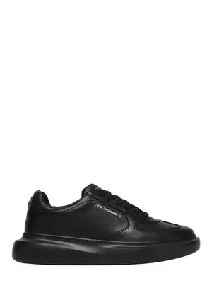 Karl Lagerfeld Platform Sole Lace-up Sneakers - Black