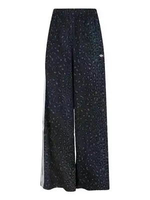 Adidas Originals Wide-leg Leopard-print Track Pants - Grey