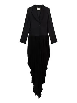Blumarine Single-breasted Blazer Asymmetric Hem - Black