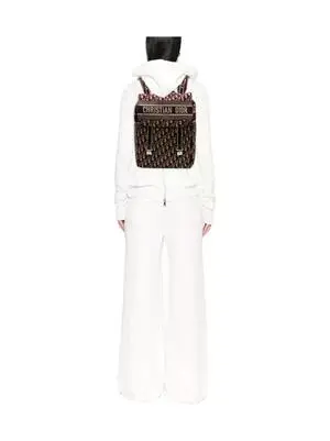 Dior Oblique Embroidered Canvas Diorcamp Backpack - Red