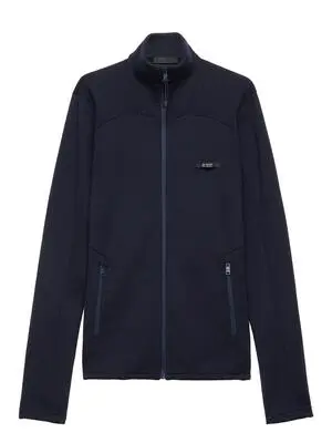 Prada Cashmere Cardigan With Zip Closure - Navy