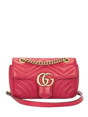 FWRD RENEW Gucci Gg Marmont Shoulder Bag - Red