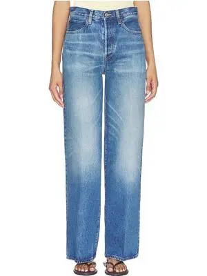 FRAME The Collegiate Rigid Denim Trousers - Blue