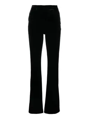 Alexandre Vauthier High-waisted Velvet Trousers - Black