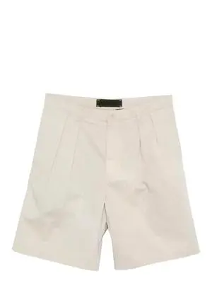 Aspesi Pleated Cotton Shorts - Neutrals
