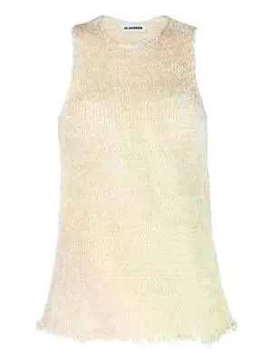 JIL SANDER Sleeveless Knitted Top - Neutrals