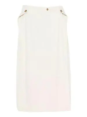LITKOVSKA Button-tab Midi Skirt - Neutrals
