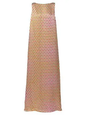 Dries Van Noten Polka-dot Silk Gown - White