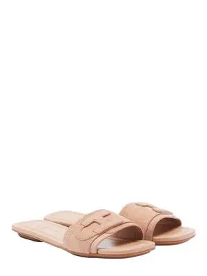 Hogan H685 Suede Slides Pink