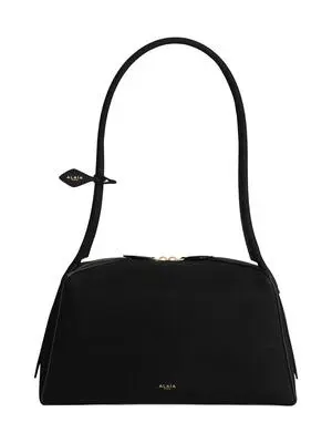 Alaïa Le Bouledogue Nubuck Leather Shoulder Bag - Black