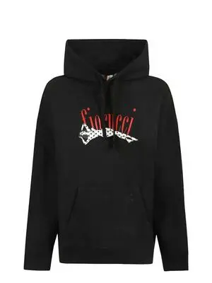 Fiorucci Graphic Print Hoodie - Black