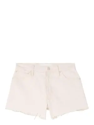 MOTHER The Dodger Frayed Denim Shorts - Neutrals