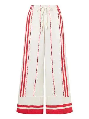 LEMLEM Desta Straight-leg Cotton Pants - Red