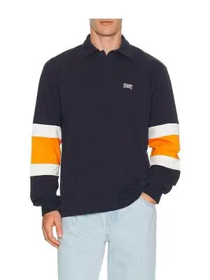 STUDENTS GOLF Students Golf August Rugby Polo In Blue. Size M. Also Blue