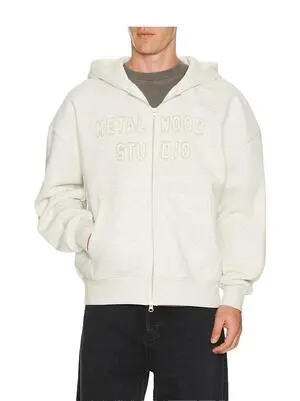 METALWOOD STUDIO Cutie Zip Hooded Sweatshirt In . Also - Grey