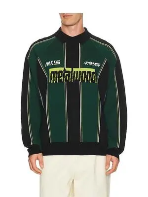 METALWOOD STUDIO Heavyweight Knit Football Top - Green