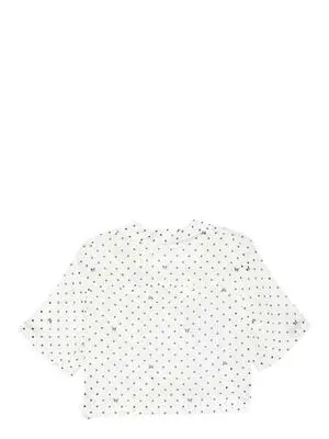 Kiki De Montparnasse Ivory Polka Dot Short Sleeve Shirt - Neutrals