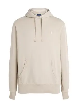 Polo Ralph Lauren Cotton Loopback Hoodie With Embroidered Pony Logo - Grey