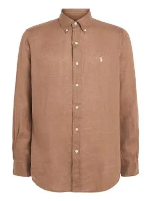 Polo Ralph Lauren Linen Custom-fit Shirt - Brown