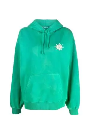 HOLZWEILER Tie-dye Organic Cotton Hoodie - Green