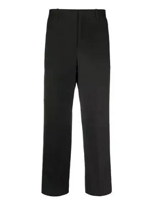 Neil Barrett Contrasting Side Panel Cropped Trousers - Black