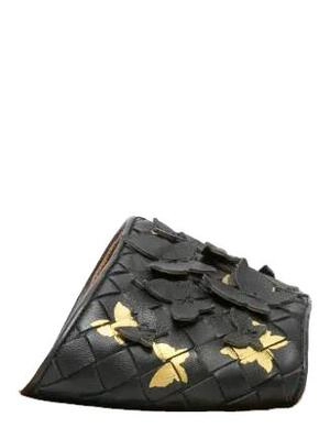 Bottega Veneta Intrecciato Butterfly Sandals - Black