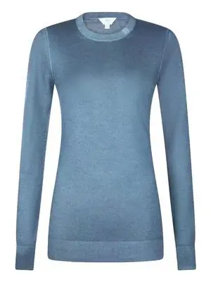 Malo Fine-knit Crew Neck Sweater - Blue