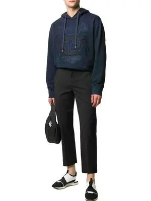 Neil Barrett Pleated Detail Cropped Trousers - Black