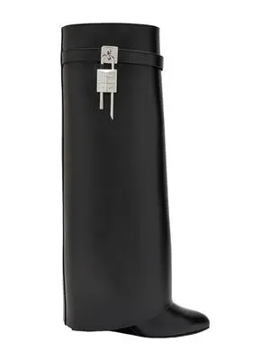 GIVENCHY Shark Lock 90 Leather Knee-High Boots