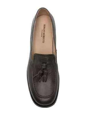 SERGIO MORETTI FIRENZE Tassel-detail Loafers - Grey