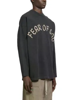 Fear Of God Logo-print Long-sleeved T-shirt - Black