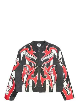 WARREN LOTAS Plastisol Puff Printed Armor Jacket - Grey