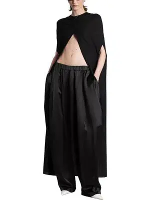 DARKPARK Simona Pleated Palazzo Pants - Black