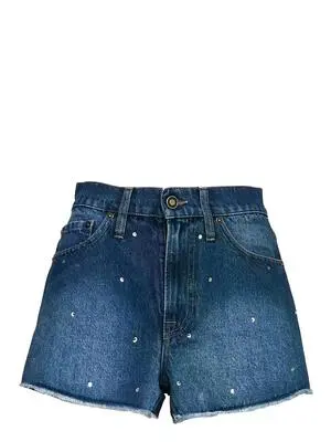 MC2 SAINT BARTH Embellished Denim Shorts - Blue