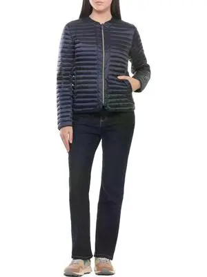 SAVE THE DUCK Quilted Zip-up Jacket - Blue
