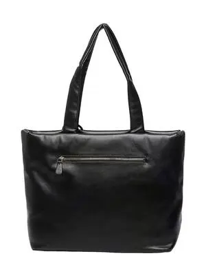 Guess Padded Tote Bag With Logo Plaque - Black