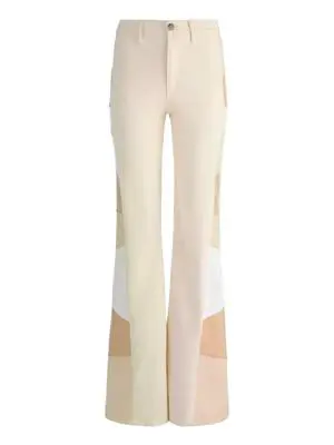 Alice + Olivia Beautiful Patchwork Jeans - Neutrals